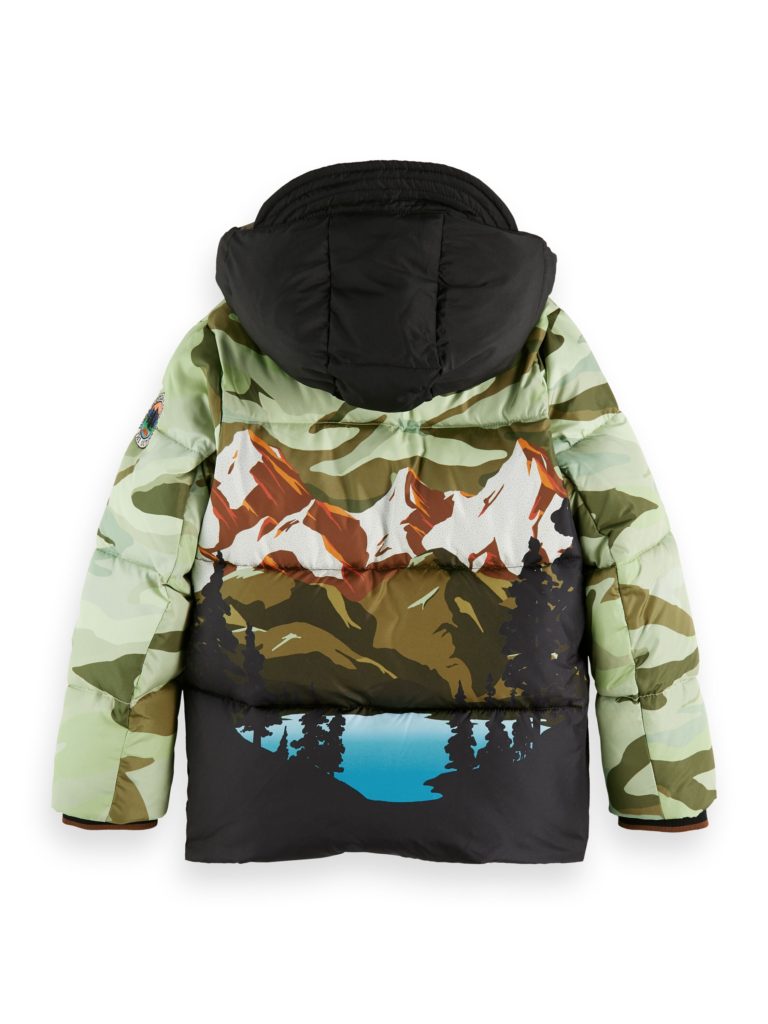 Scotch Shrunk Placed Artwork Hooded Jacket - BREEZYKIDZ